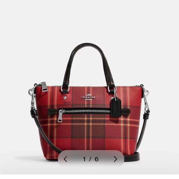Coach | Bags | Coach Red Plaid Womens Bag | Poshmark